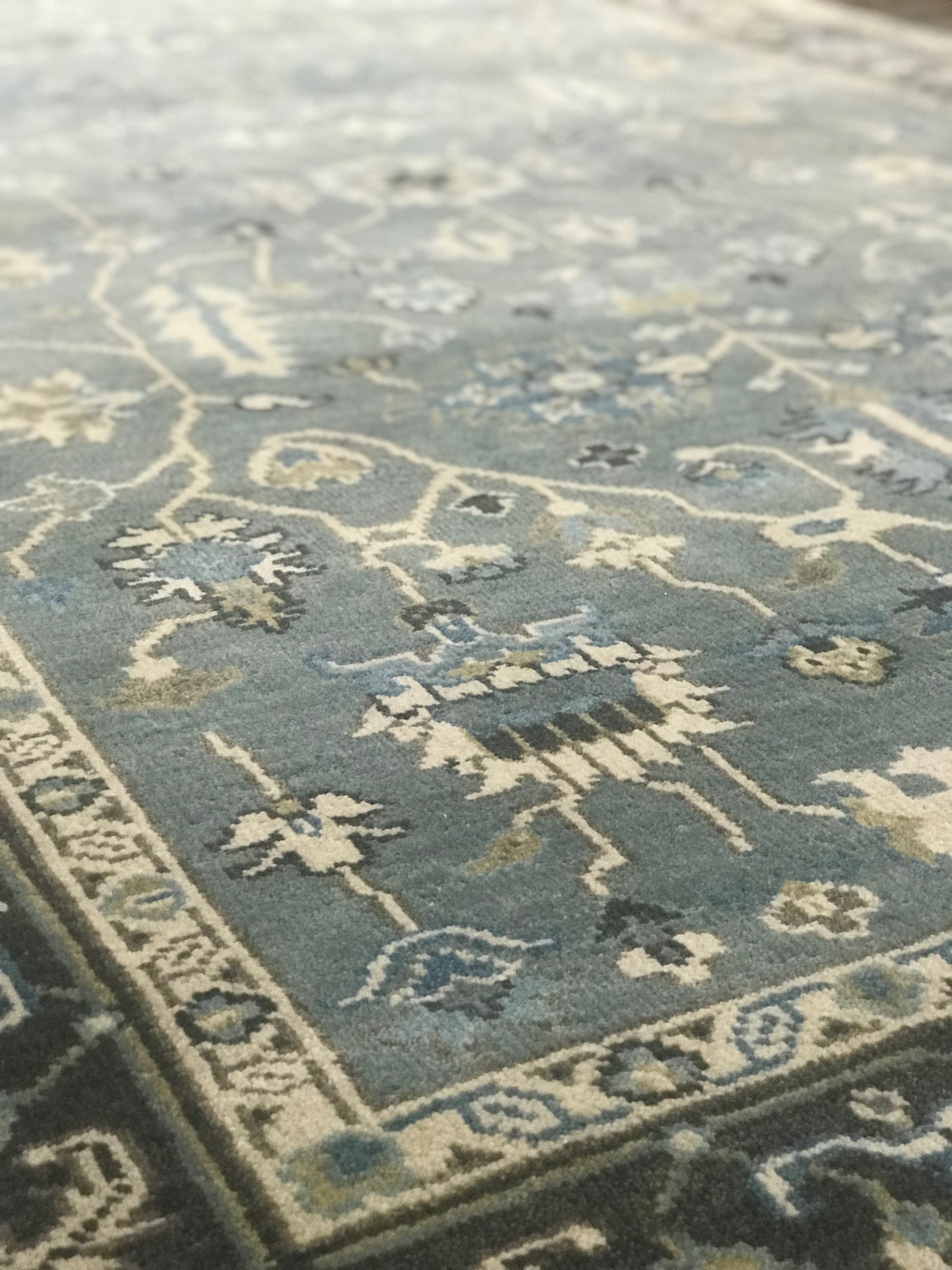 Classique Collection (CL-1) Steel Blue Rug – Refined Carpet | Rugs